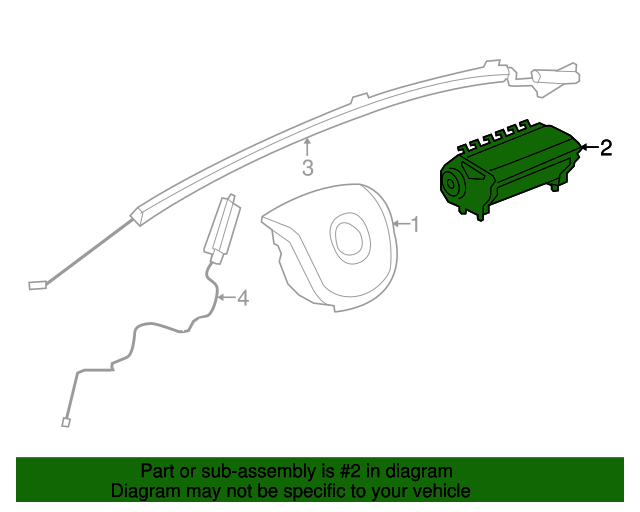 2014-2017 Chevrolet Instrument Panel Airbag 92272676 | GMPartsDirect.com