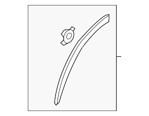 75390-T0A-A01 - Garnish R Rear Door Wheel Arch - 2012-2016 Honda CR-V ...