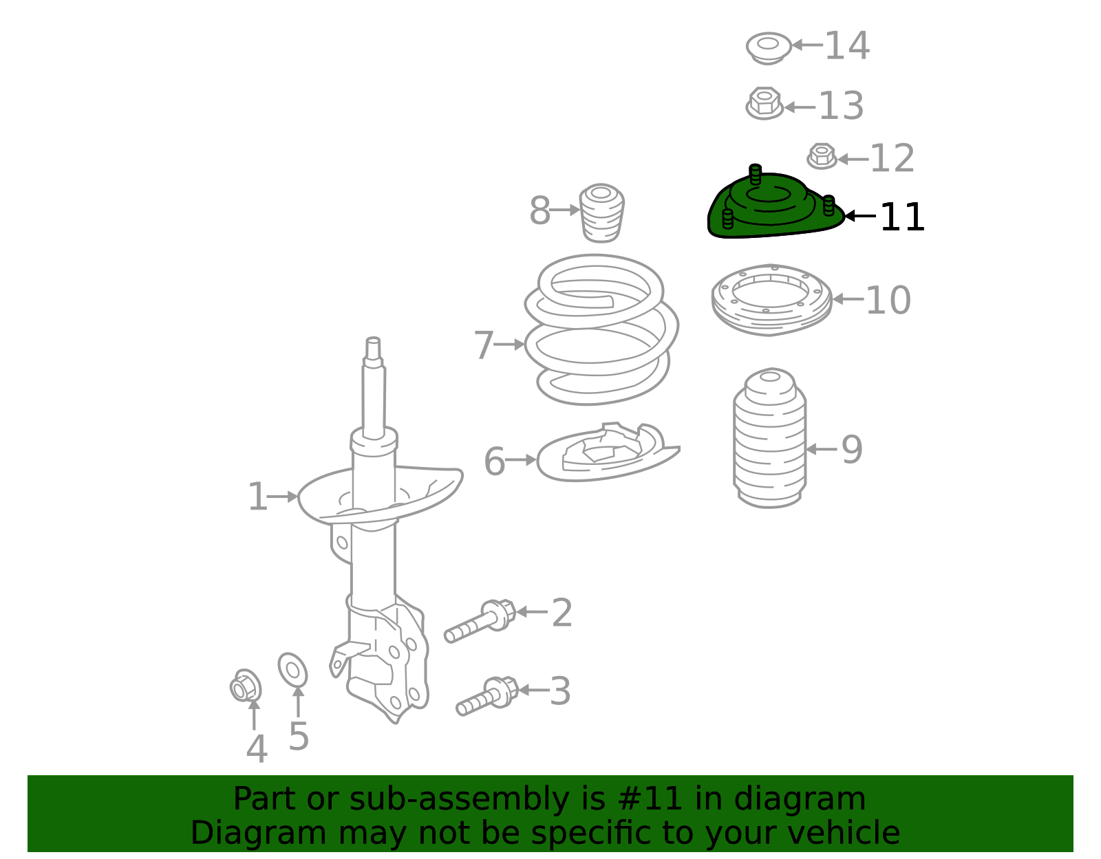 2017-2024 Subaru Strut Mount 20320FL000 | OEM Parts Online
