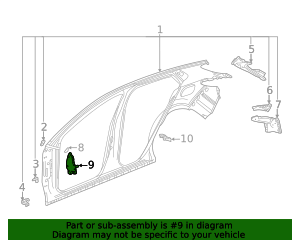 2021-2023 Buick Envision Driver Side Body Hinge Pillar Lower Baffle ...