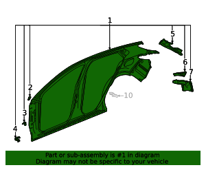 2021 Buick Envision Body Passenger Side Outer Panel 84937277 GM ...