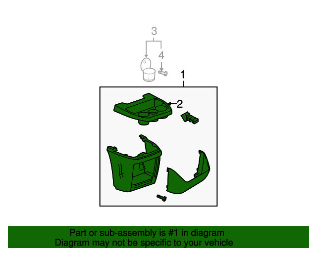 84775256 - Front Floor Console Extension Panel 2003-2023 GM ...