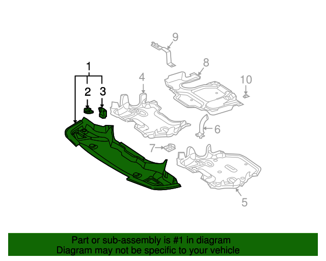 211-520-44-23 - Front Deflector 2003-2009 Mercedes-Benz | Mercedes-Benz ...