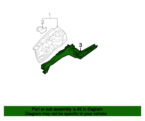 64602-2D010 - Frame Side Member Assembly 2001-2006 Hyundai Elantra ...