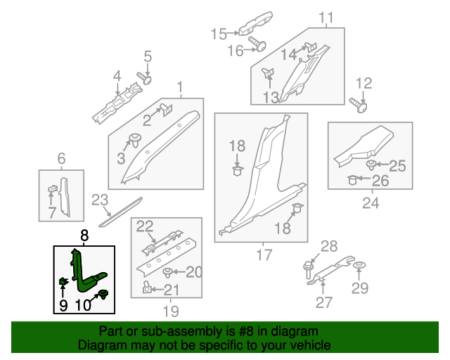 2017-2020 Ford Fusion Cowl Kick Panel DS7Z-5402345-BB | QuirkParts
