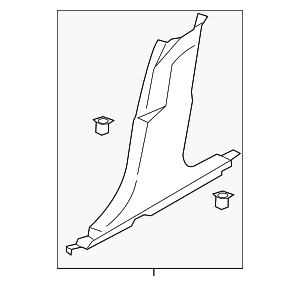 Trim - \"B\"" Pillar - Passenger Side (RH)" DS7Z-5424346-BC ...