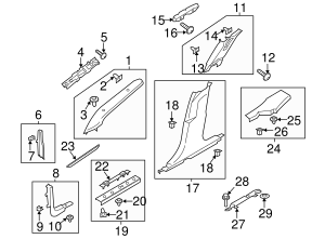 2017-2020 Ford Fusion Cowl Kick Panel DS7Z-5402345-BB | QuirkParts