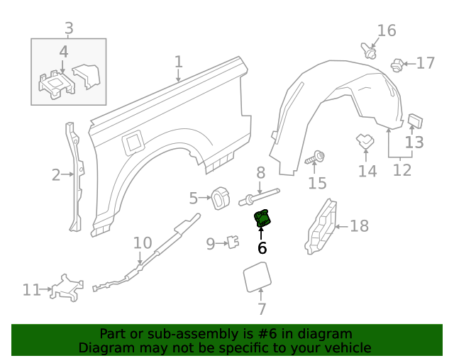 2018-2020 Honda Ridgeline Cover, Fuel Cap Dust 17667-T6Z-A01 | hondapartswd