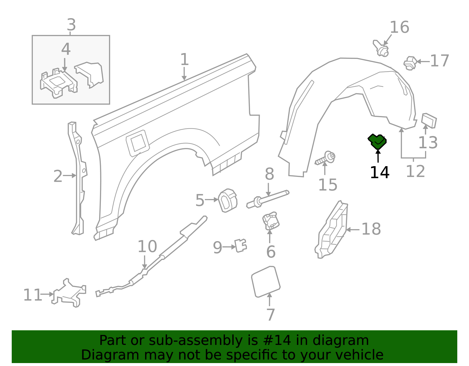 91512-SX0-003 - Fender Liner Clip 2013-2024 Honda | Honda Parts Online