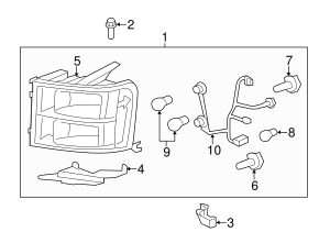 2007-2014 GM Headlamp Wiring Harness 25962806 | GMPartsDirect.com