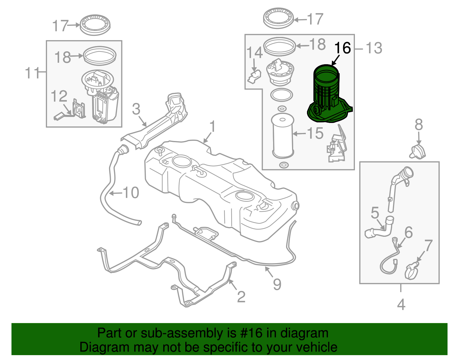 16-14-6-765-134 - Fuel Gauge Sending Unit 2004-2008 Mini Cooper ...