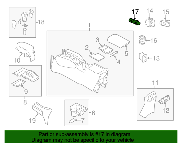 2018-2021 Nissan Power Outlet 25331-5NA2A | Nissan Parts Store