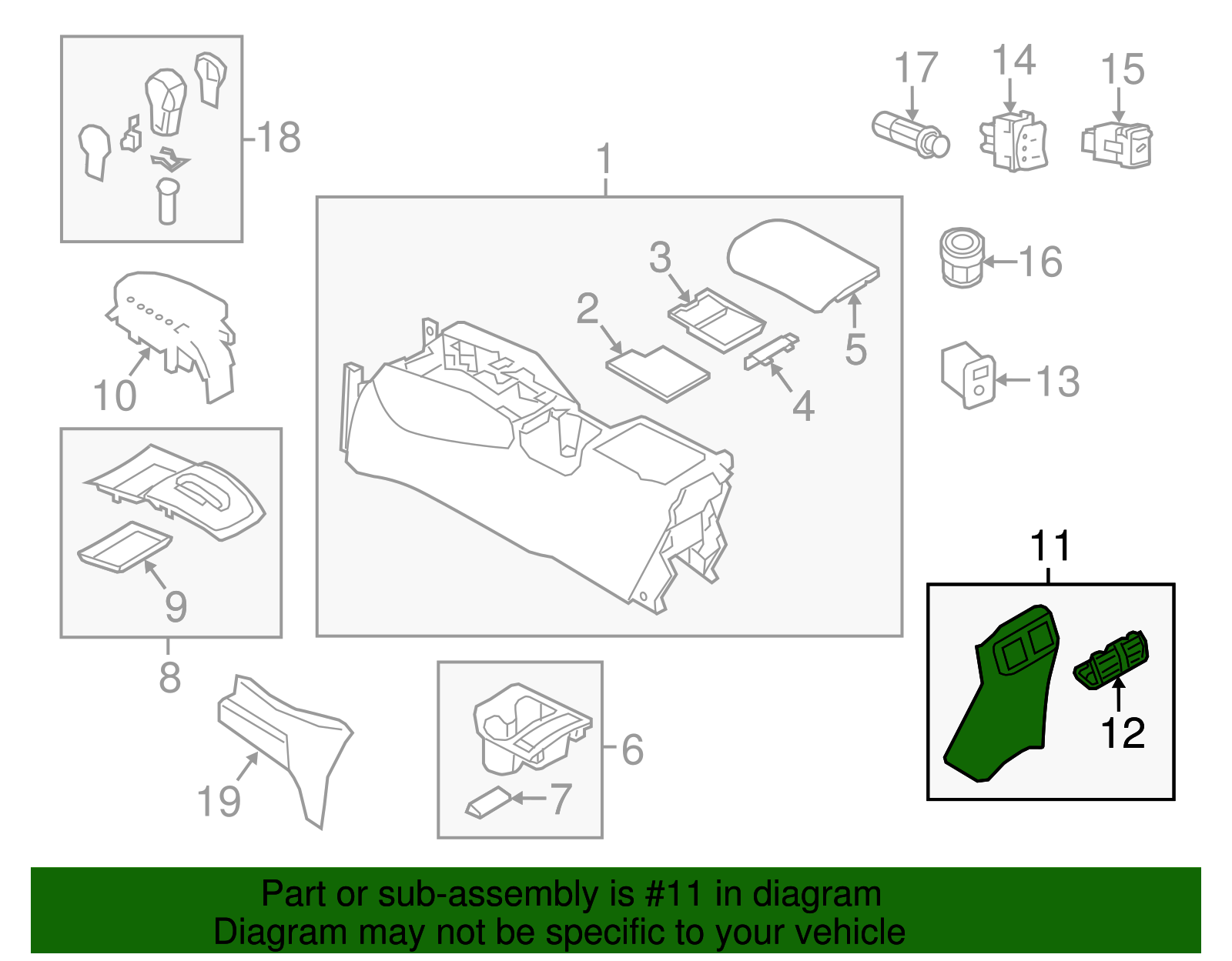 2014-2020 Nissan Rogue Rear Trim Panel 96930-4BA0A | My Nissan Part
