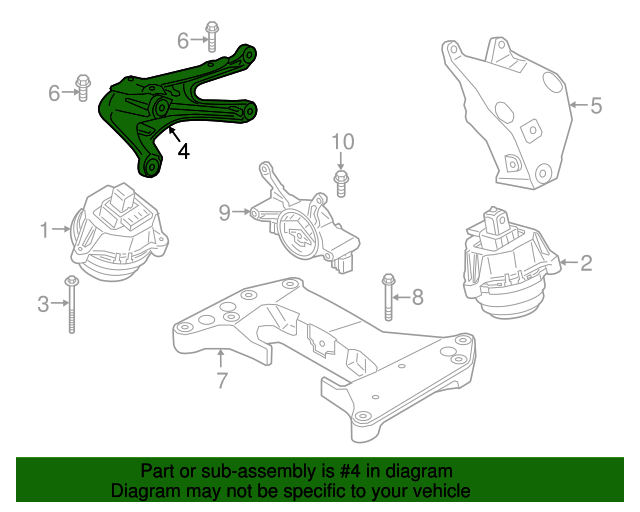 Genuine BMW 22-11-6-876-214 | Engine Bracket | FREE Shipping on Most ...