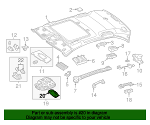 000-690-08-00-9051 - Overhead Console 2016-2023 Mercedes-Benz ...