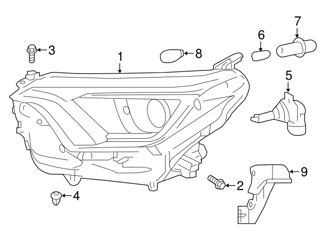 9098113102 - Headlight Bulb 2016-2018 Toyota RAV4 | AutoNationParts.com