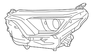 2016-2018 Toyota RAV4 Headlamp Assembly - PASSENGER SIDE 81130-42640 ...