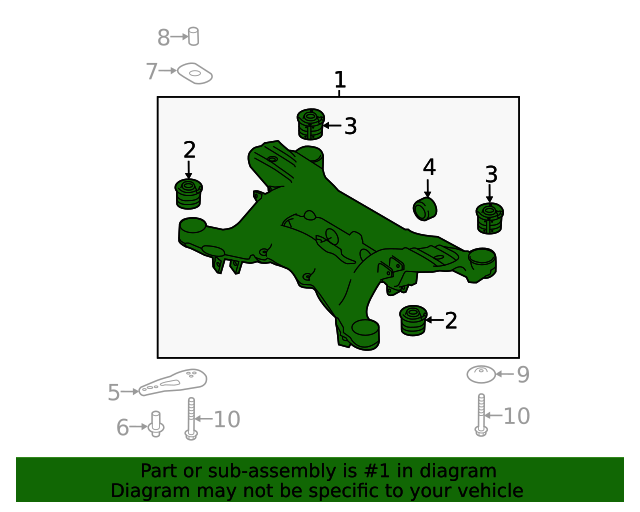 Genuine OEM Suspension Cross-Member Assembly Part# LR121139 Fits 2019 ...