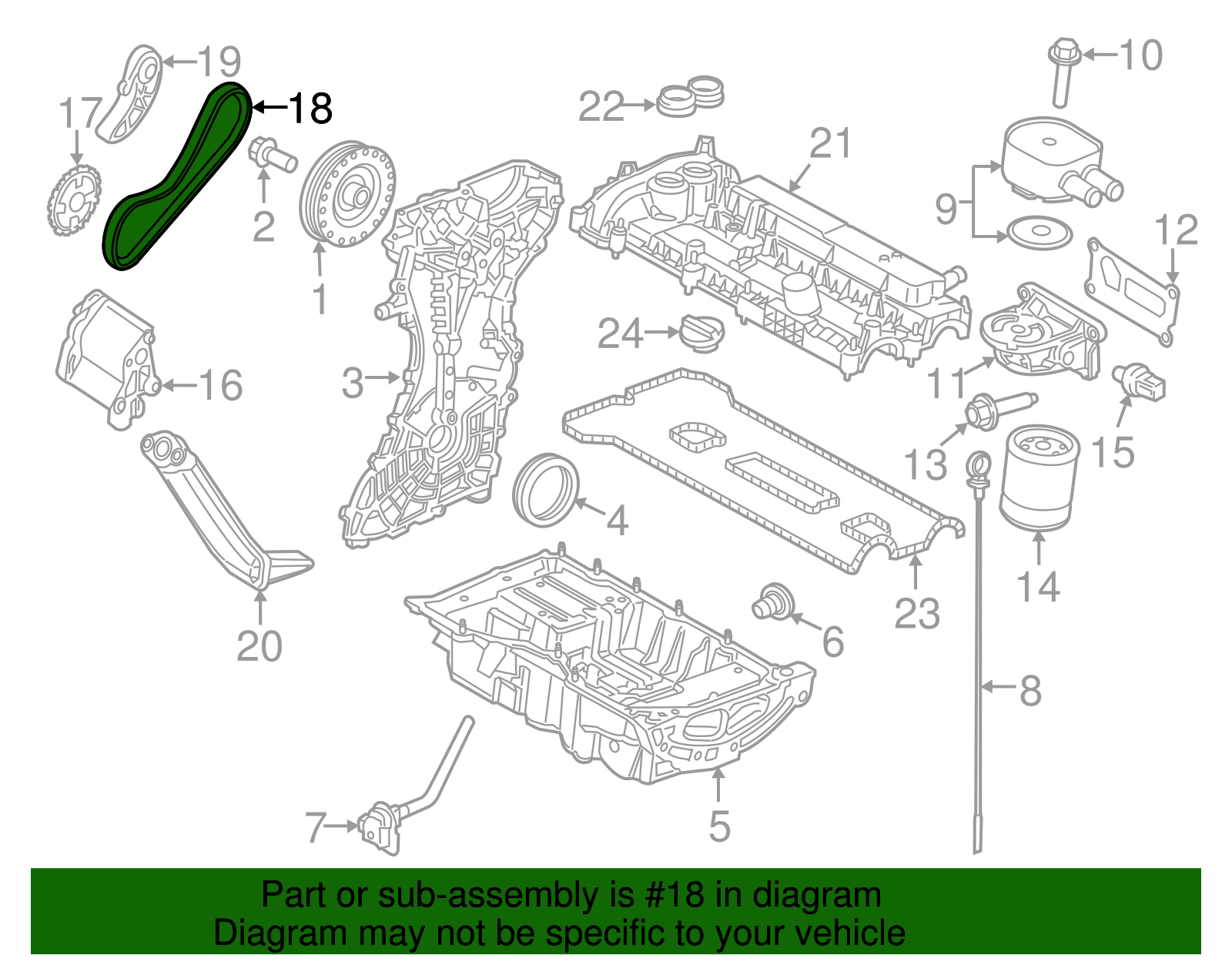AJ813088 - High-Quality Engine Timing Chain for 2013-2017 Jaguar ...