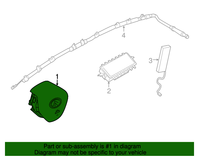 2017-2020 Infiniti Driver Air Bag K8510-5CJ0A | OEM Parts Online
