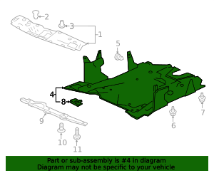 2016-2021 Honda Civic Under-Body Shield 74110-TBC-A00 | OEM Parts Online