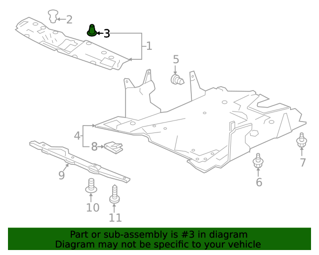 74175-SMA-000 - Sight Shield Bumper 2009-2024 Honda | Honda Parts Online