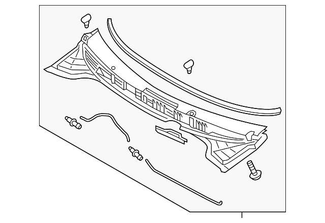 2018-2020 Kia Rio Cowl Grille 86150-H9000 | TascaParts.com