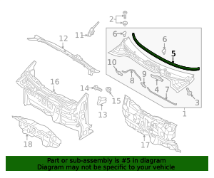 86430-H8000 - Rear Weather-Strip 2018-2023 Kia Rio | Kia.Parts Store