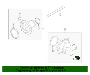 WHT-003-874 - Thermostat Housing Plug 2008-2015 Audi | Audi OEM Parts