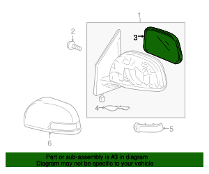 2012 Toyota RAV4 Mirror Glass 87961-0R010 | Toyota Parts Center