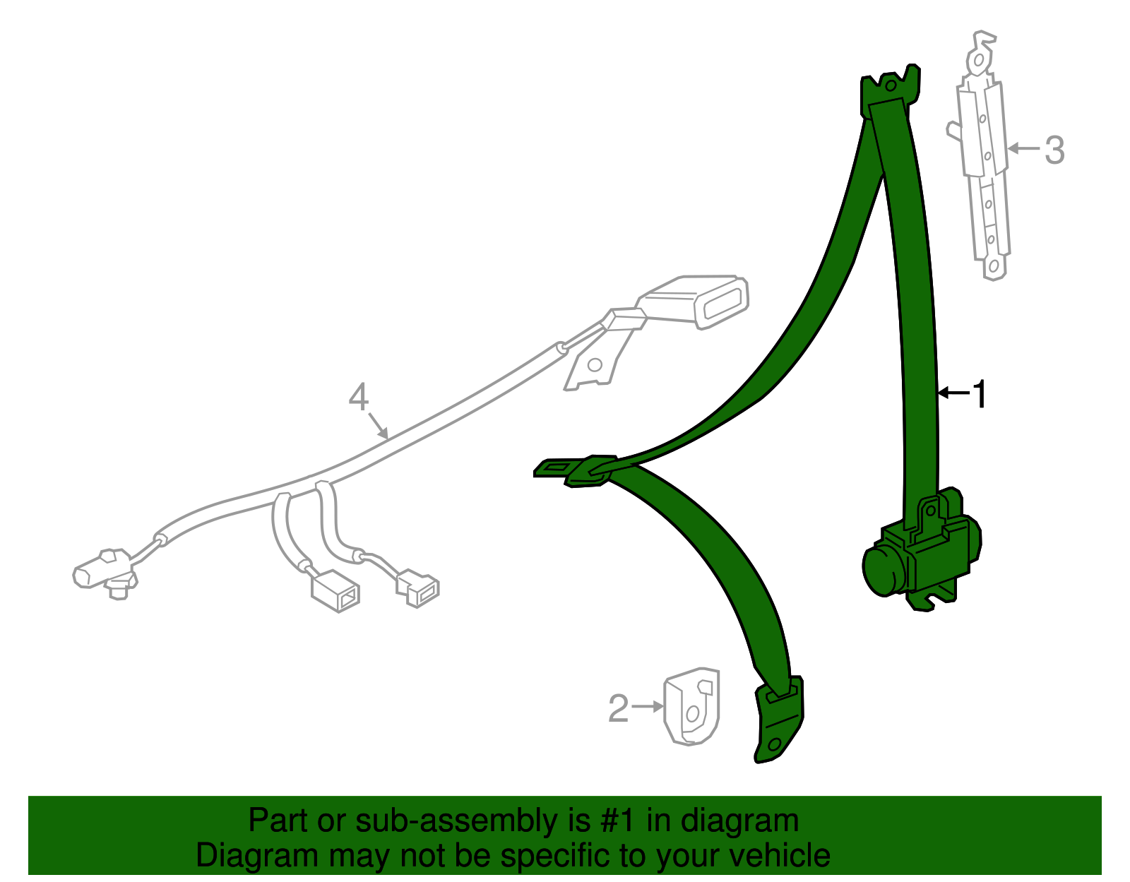 73210-04260-C1 - Belt & Retractor - 2016-2023 Toyota Tacoma | Nucar ...