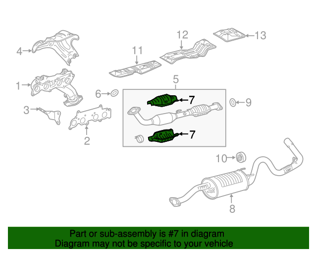2005-2023 Toyota Tacoma Converter Shield 18435-0C030 | OEM Parts Online