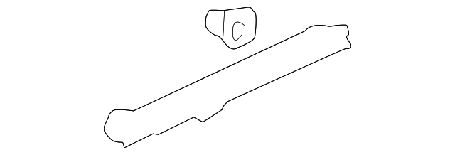 71593-S5A-000 - Spacer R Rear Bumper Side - 2001-2005 Honda Civic ...