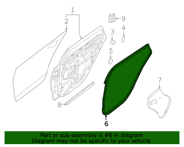 82830-6LE0A - Door Weather-Strip 2020-2024 Nissan Sentra | Nissan Parts ...