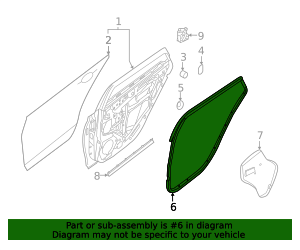 2020-2025 Nissan Sentra Door Weather-Strip 82831-6LE0A | OEM Parts Online
