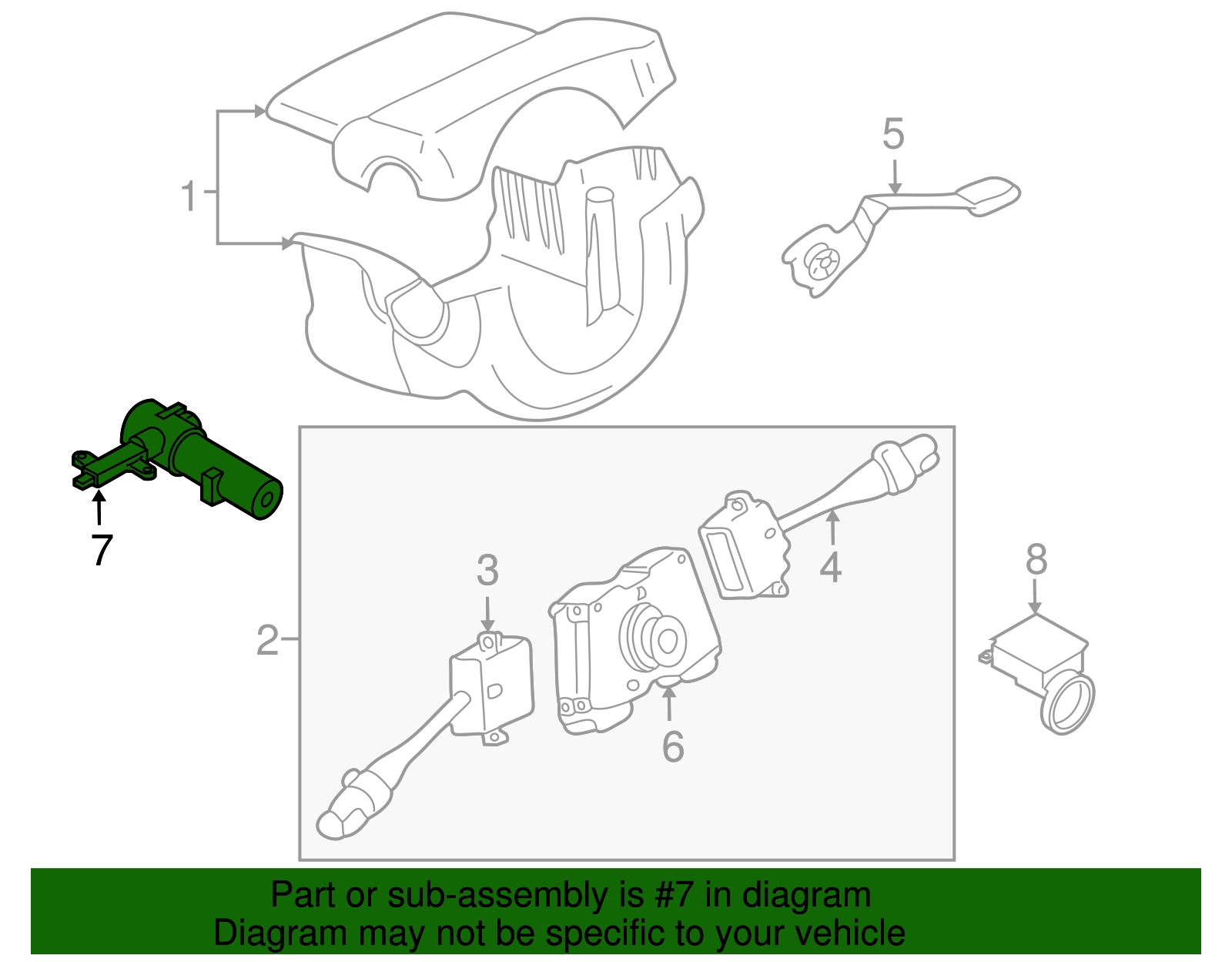 2002-2006 Nissan Altima Steering Lock D8700-8J000 | Nissan Parts Central