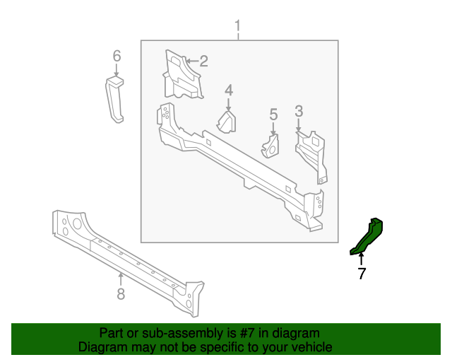 58356-0C020 - Side Panel Side Bracket 2008-2022 Toyota Sequoia ...