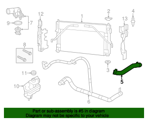 2011-2014 Mopar Radiator Inlet Hose 55111451AE | TascaParts.com
