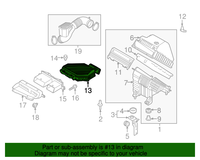 28210-D3200 - Intake Duct - 2017-2022 Kia Sportage | Kia Auto Parts
