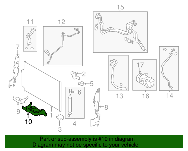 2009-2017 Nissan Air Guide 92182-1AA2B | Parts for Nissans