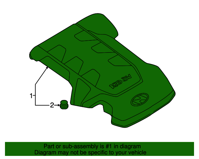 2015-2016 Hyundai Genesis Engine Cover 29240-3CDD0 | OEM Parts Online