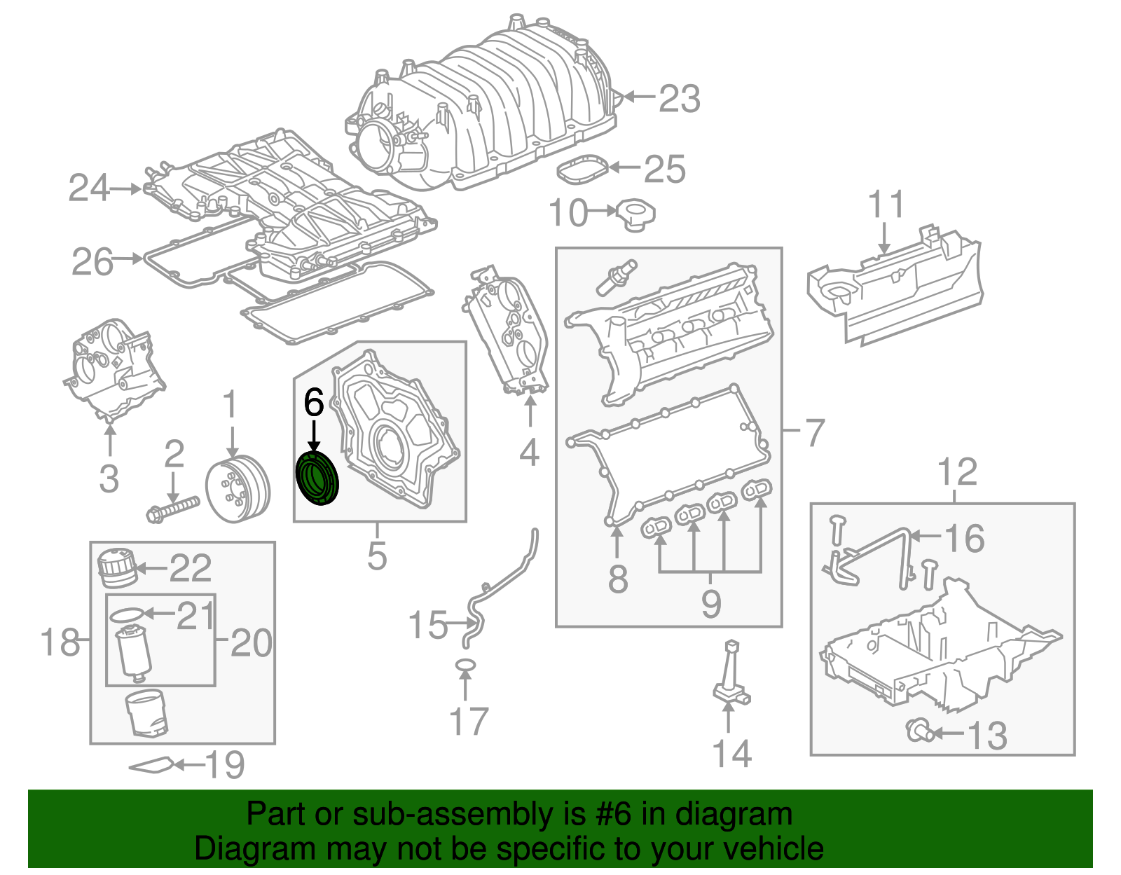 2010-2013 Land Rover Engine Crankshaft Seal LR011219 | OEM Parts Online
