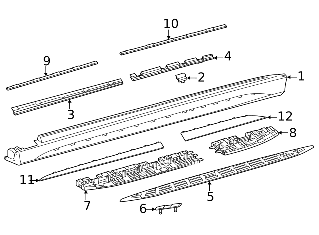 167-698-62-00 - Running Board 2021-2023 Mercedes-Benz | Mercedes-Benz ...