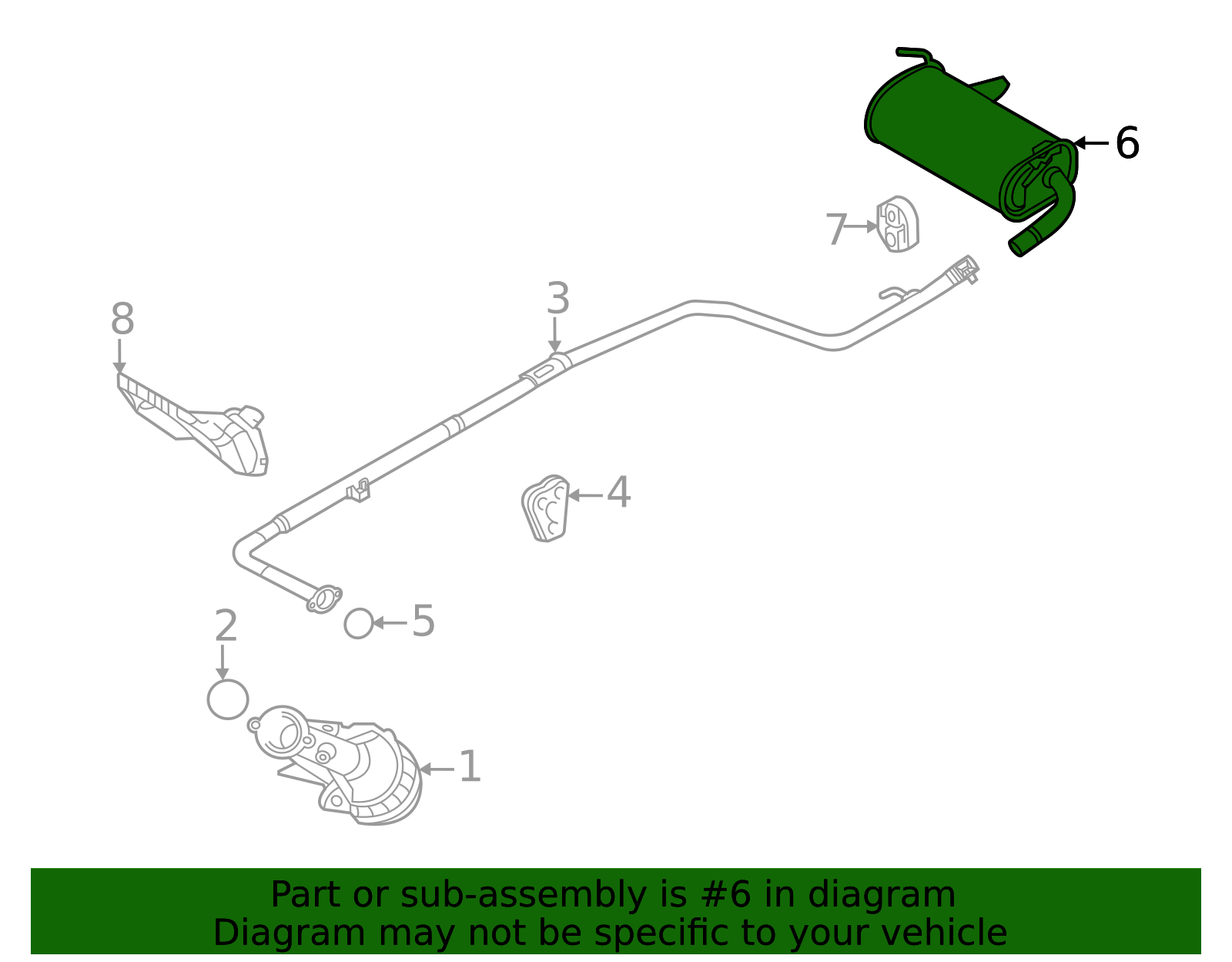 2018-2020 Mitsubishi Outlander PHEV Exhaust Muffler 1571B651 | Retail ...