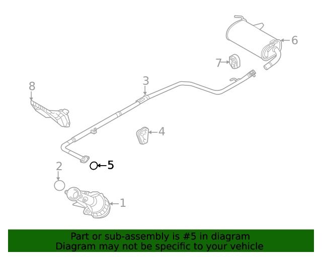 2018-2022 Mitsubishi Outlander PHEV Intermediate Pipe Gasket 1575A085 ...