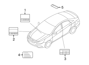 2014-2016 Kia Optima A/C System Information Label 97699-4U100 | OEM ...