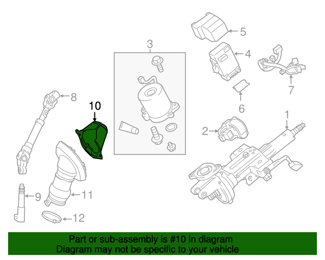 45259-0R010 - Steering Coupling Boot 2015-2021 Lexus | AutoNationParts.com