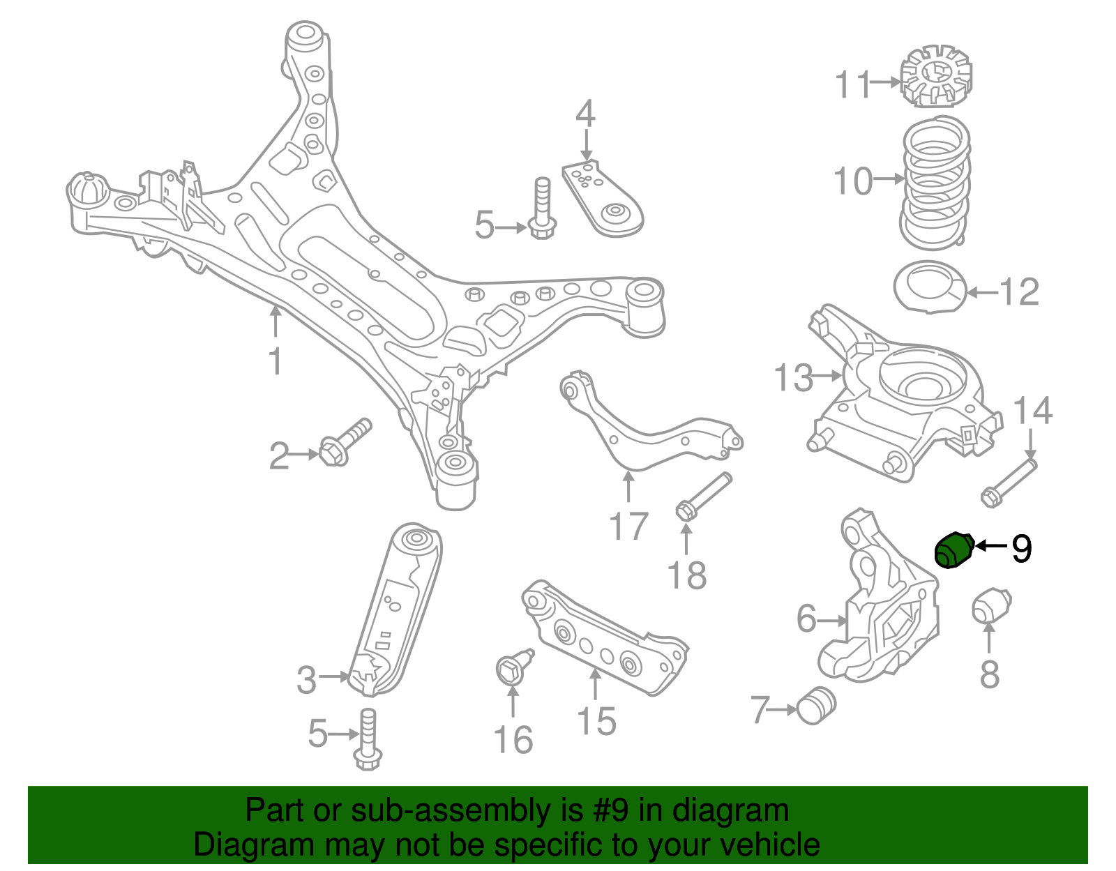 2007-2024 Nissan Knuckle Bushing 56219-JA00A | CMA's Colonial Nissan