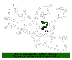 17129894757 - 2020-2022 BMW Coolant Hose (17-12-9-894-757) | BMW of ...