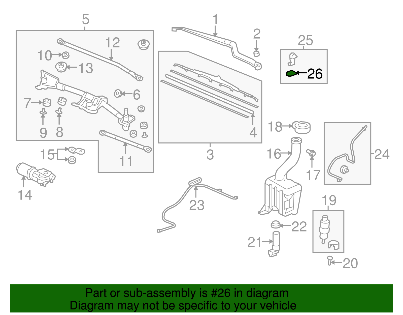 76813-SZA-A00 - Windshield Hood Nozzle Gasket 2009-2017 Honda | Honda ...